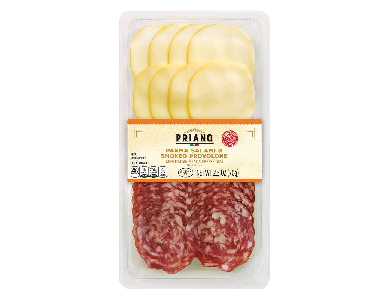 Priano Parma Salami & Smoked Provolone, 2.5 oz